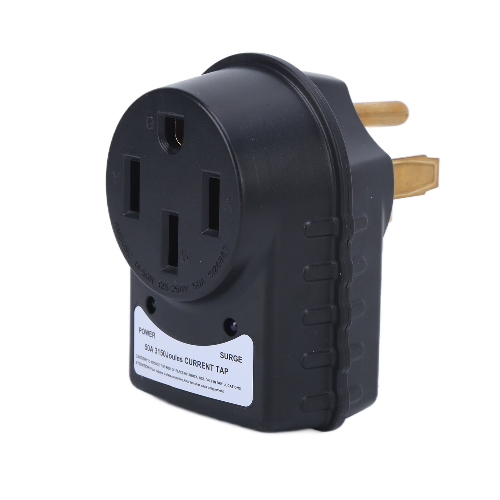 125/250V RV Surge Protector 50A Male to Female Adapter Plug 3150J with LED Indicator for Travel Trailers Campers