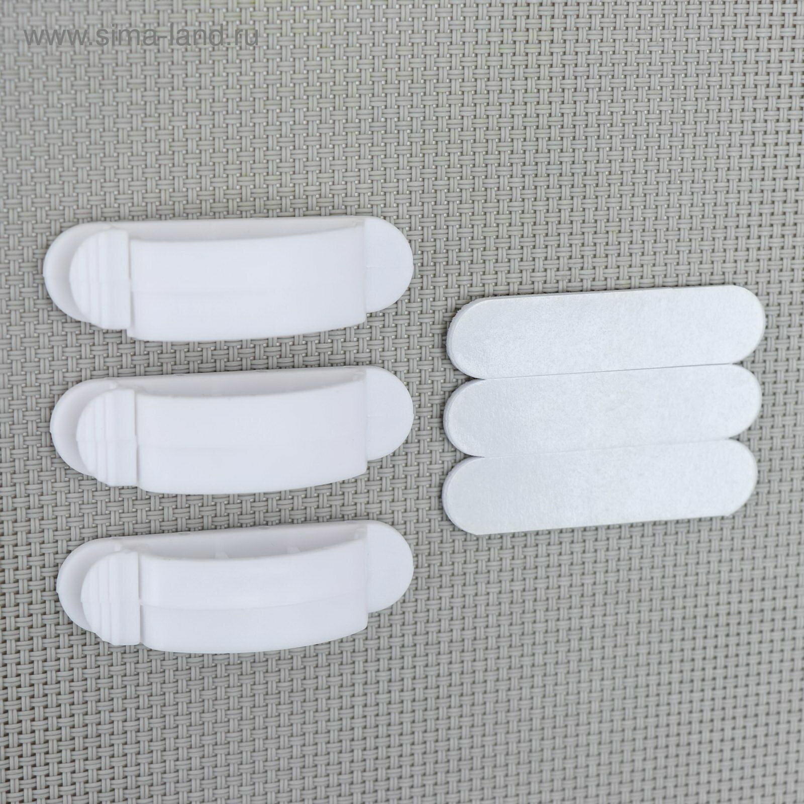 Держатели для проводов, набор 3 шт, на 5 проводов, белые, применение: для гирлянд