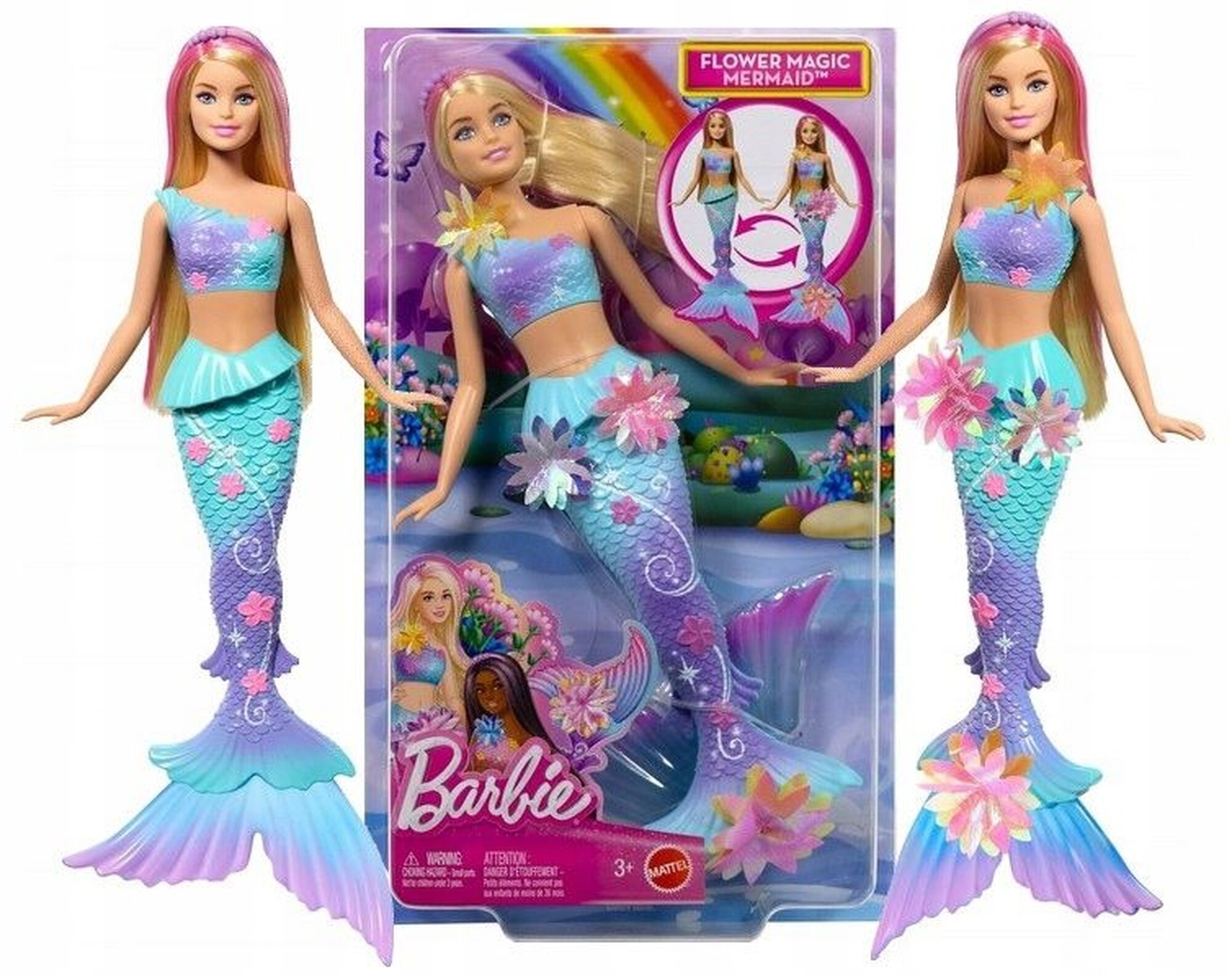 Кукла Mattel Barbie Blooming Flowers - Кукла Русалка с волшебными цветами - Барби JDM72