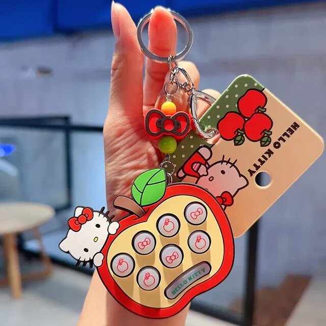 Брелок-подвеска на рюкзак для девочки Sanrio Hello Kitty, кукла-кошка из мультфильма KT, изысканный брелок-сюрприз для девочки в подарок детям, Size: No box