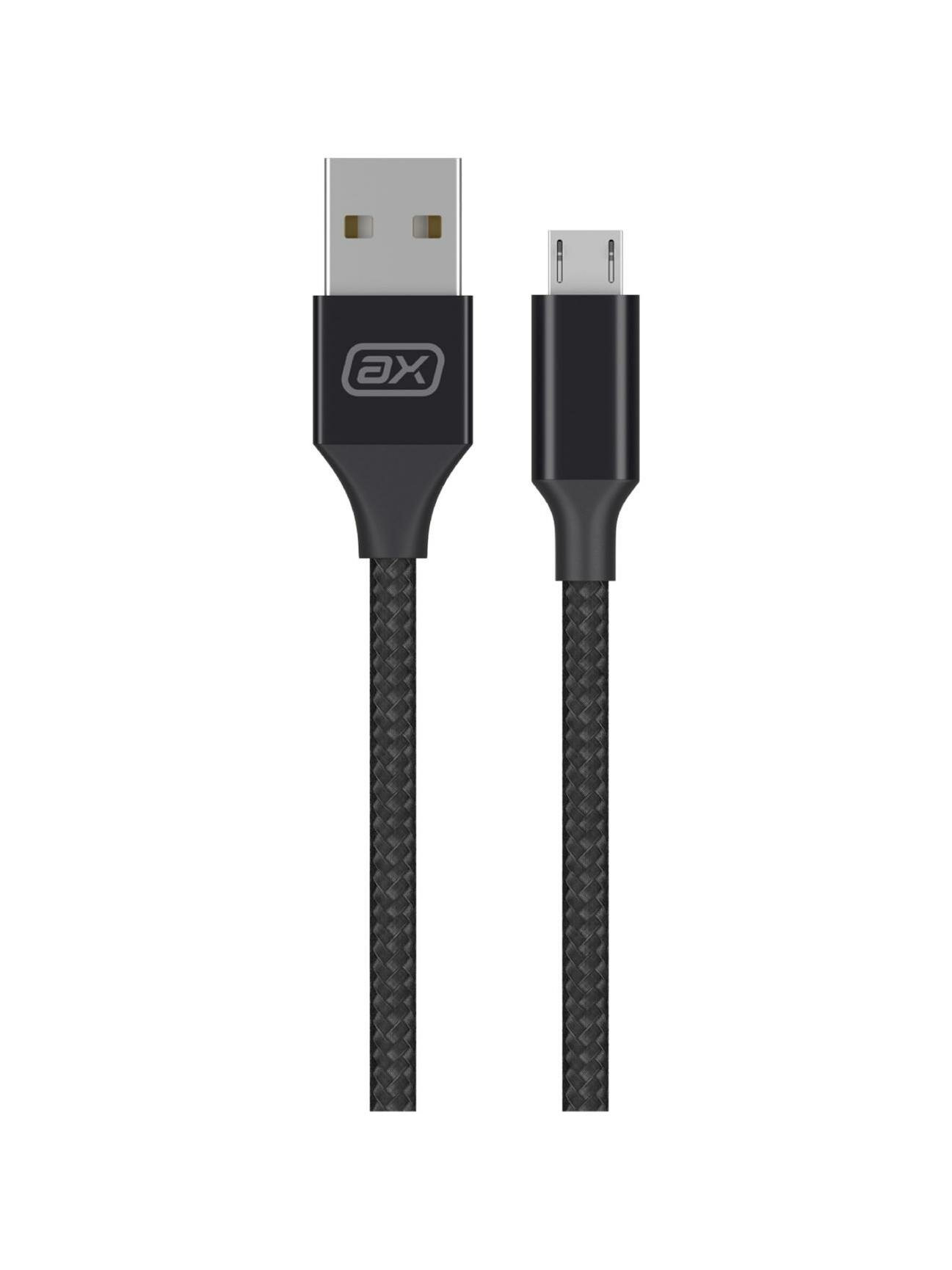 Дата-кабель Axxa USB-micro USB 1м черный (7261)
