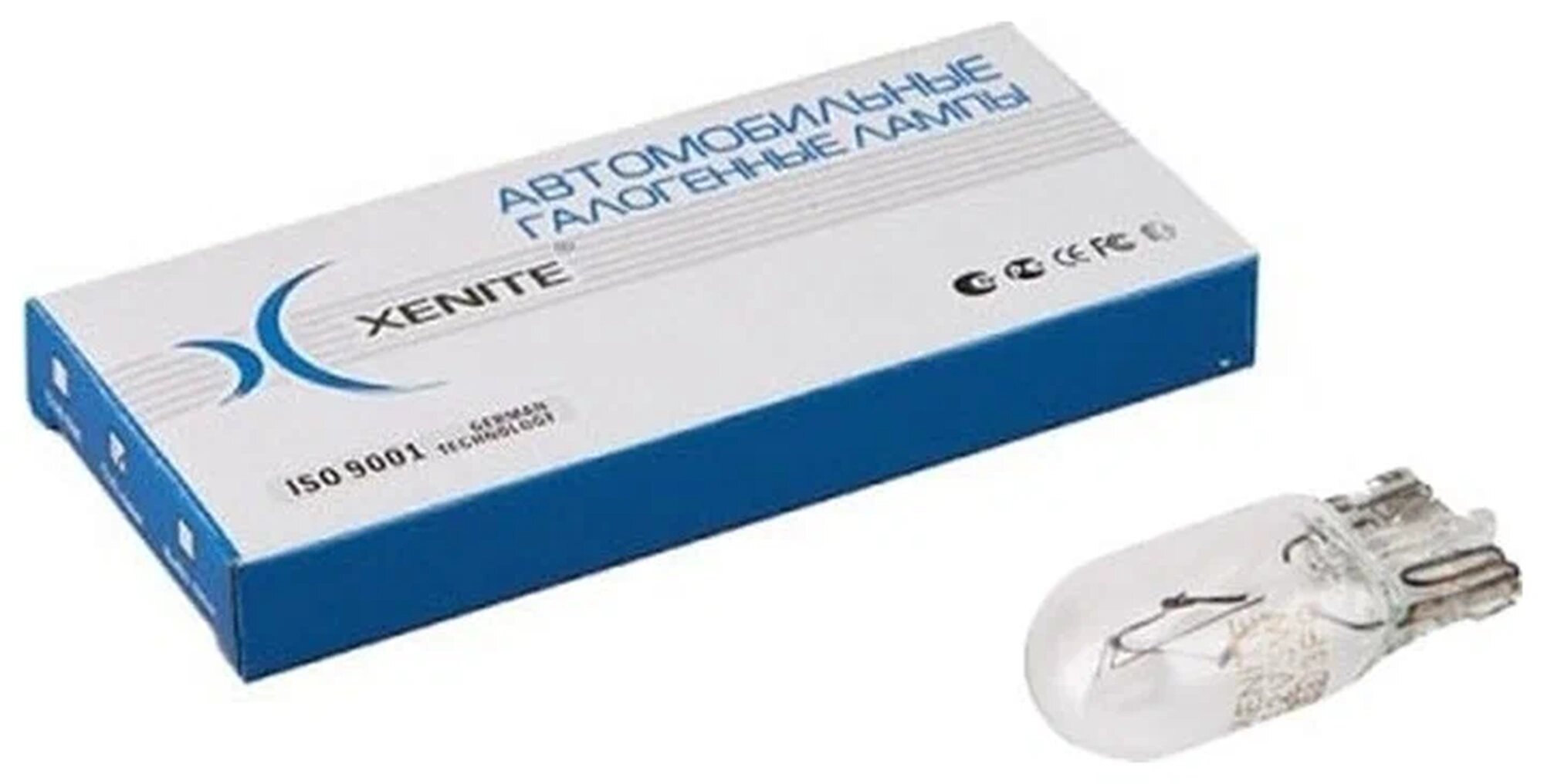 Лампа накаливания сигнальная W5W W2.1x9.5d 3200K Standart 12V 5W картон, XENITE 1007062