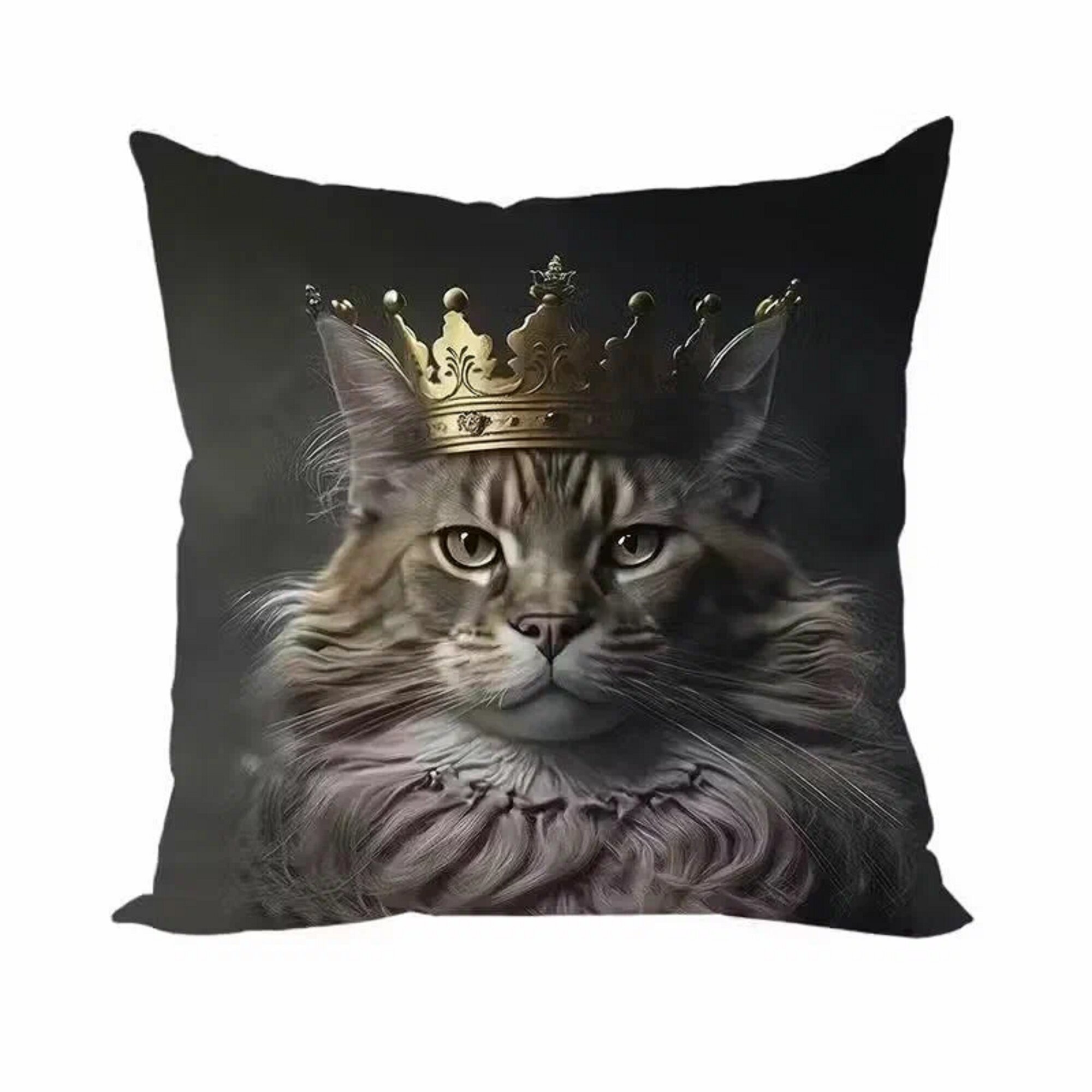 Чехол для подушки Коты-Короли Фредерик 40х40 велюр