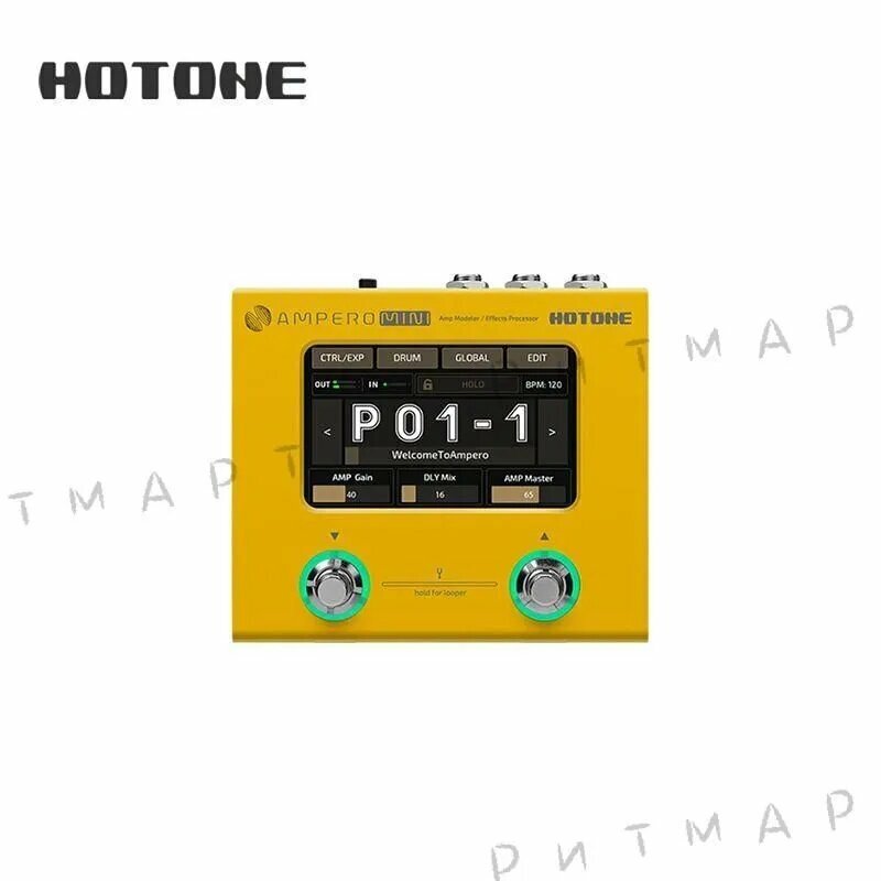 Hotone Ampero Mini Yellow Электрогитара Бас-усилитель Моделирование ИК-кабинетов Стерео(китайская версия)