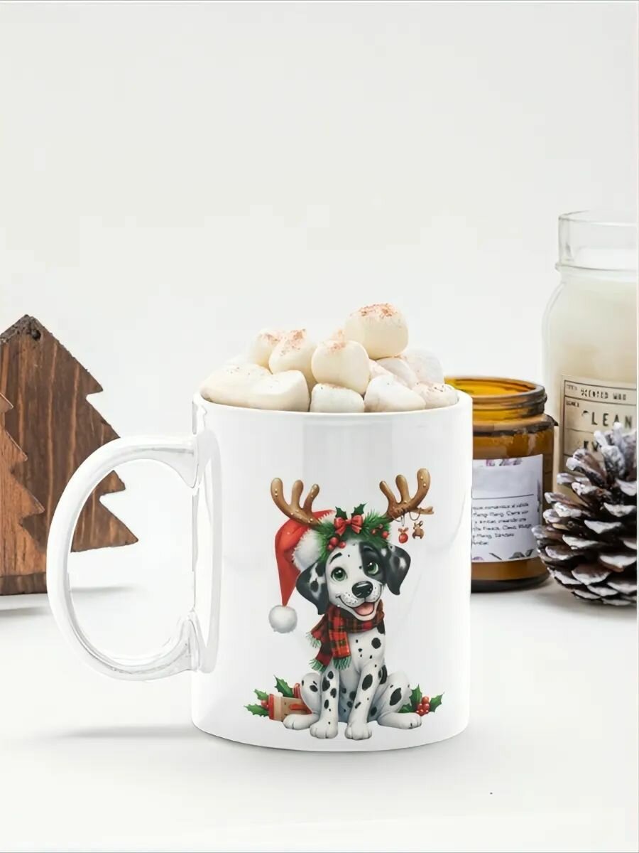 Кружка подарочная новогодний Далматин, 330 мл