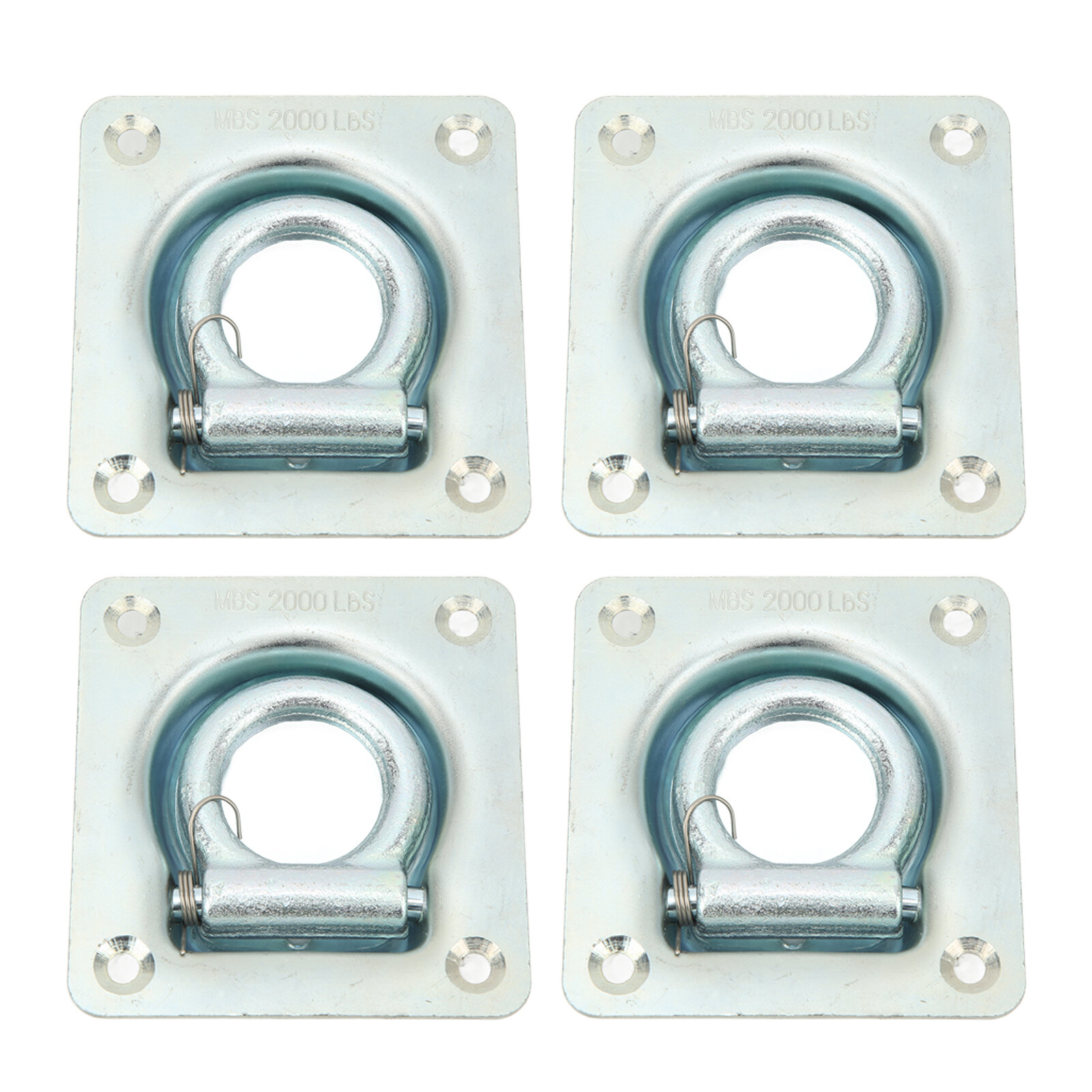 Утопленное кольцо для троса прицепа, оцинкованное, 2000 фунтов, прочное крепление для фиксации груза, анкеры для кузова прицепа