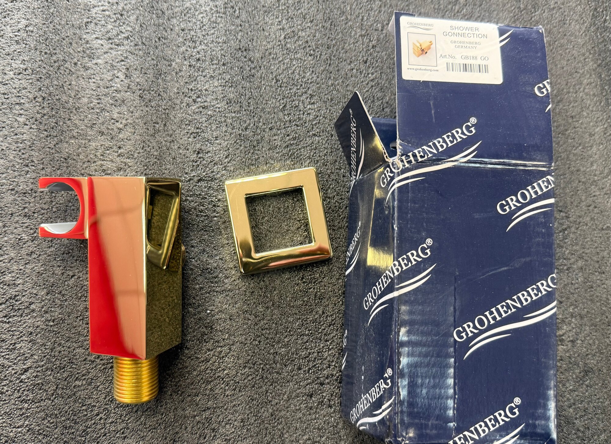 Держатель для душа Grocenberg, латунь, золотой, поворотный шарнир