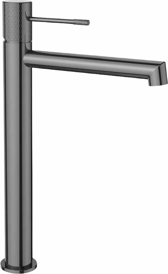 Смеситель для раковины Vincea Desire VBF-1D2GM вороненая сталь, глянцевый, кран для ванной в раковину, из латуни, рычажный, с керамическим картриджем