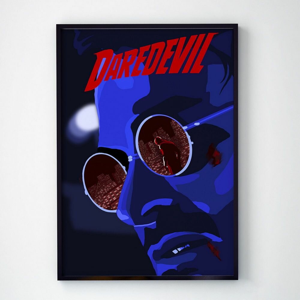 Плакат, постер Сорвиголова (Daredevil) на бумаге, размер 21х30см