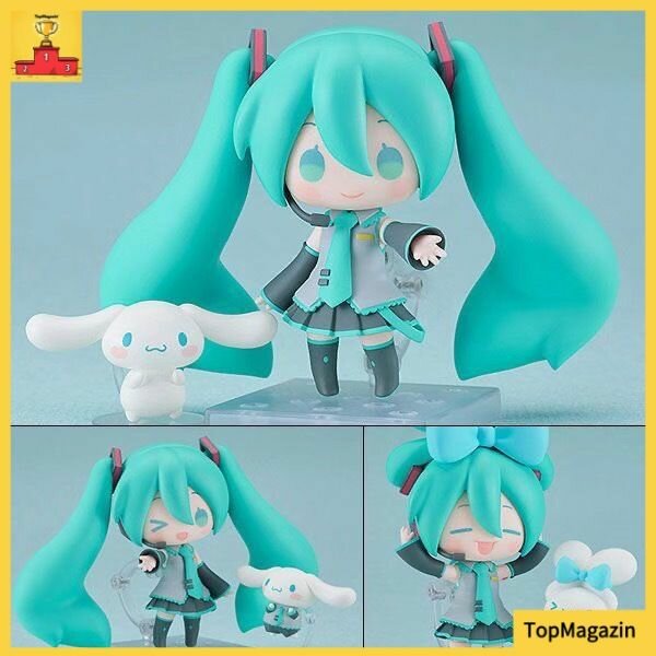 Фигурка 2306 вокалоид: Мику Хацунэ x Синнаморолл / VOCALOID Miku Hatsune x Cinnamoroll Collaboration Ver. Подарки для болельщиков (10 см)
