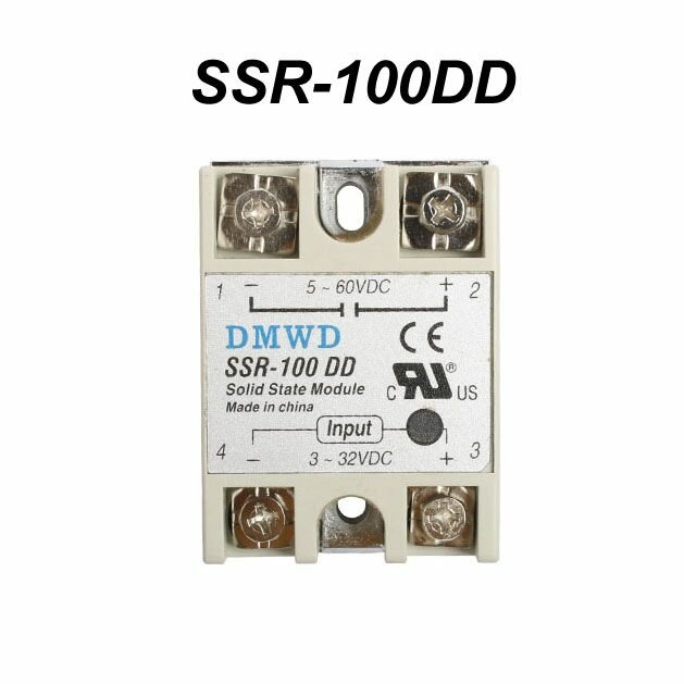 SSR-100DD Твердотельный модуль реле DC-DC Однофазный SSR 100A 3-32V TO 5-60V DC -4 шт.