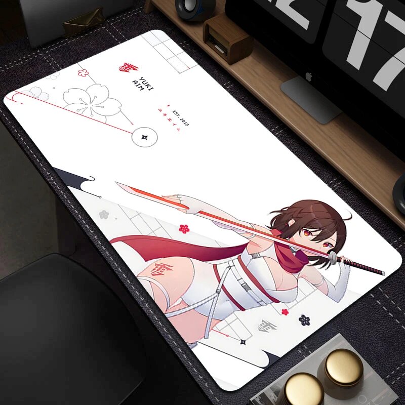 Игровой коврик для мыши YUki Aim katana, нескользящий коврик для мыши, большой коврик для мыши в стиле аниме, профессиональный игровой коврик для компьютерного стола, коврик для клавиатуры, SD 863425 (2), 500x1000x3mm