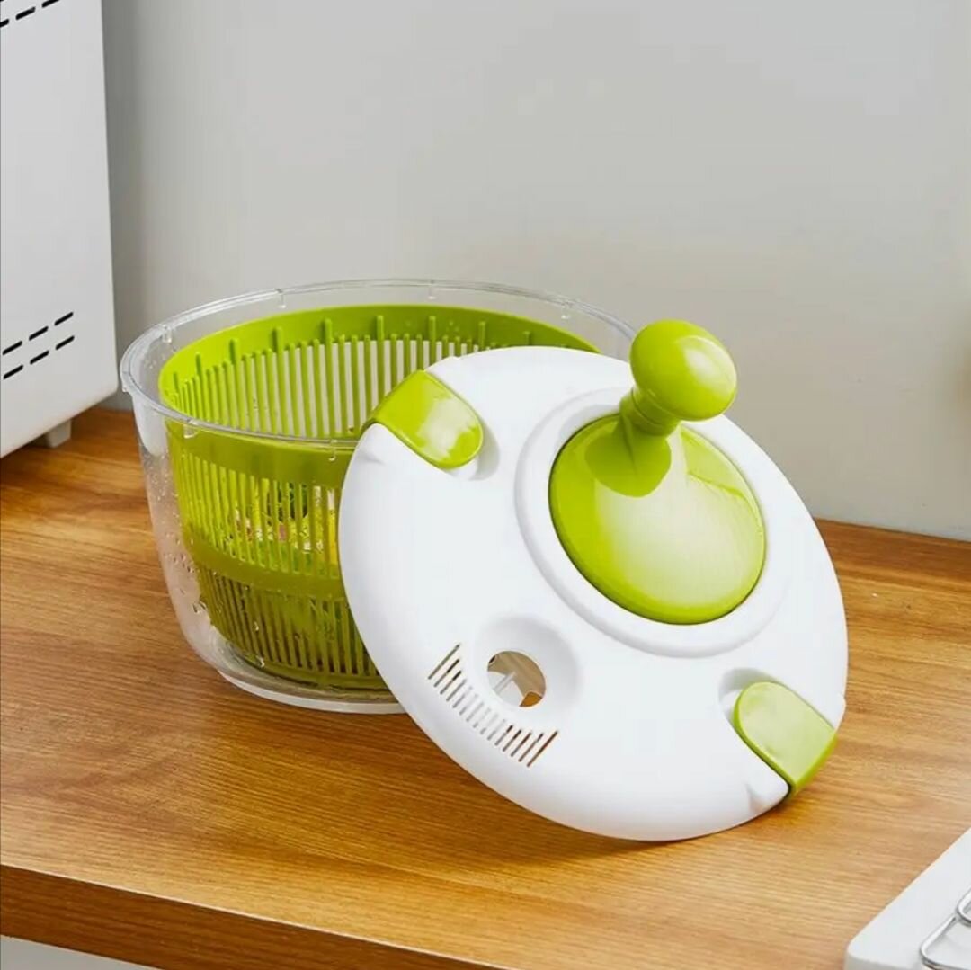 Сушилка для салата и зелени / Центрифуга для салата и зелени, овощей и фруктов, грибов / подарок для девушки и хозяйки на дачу