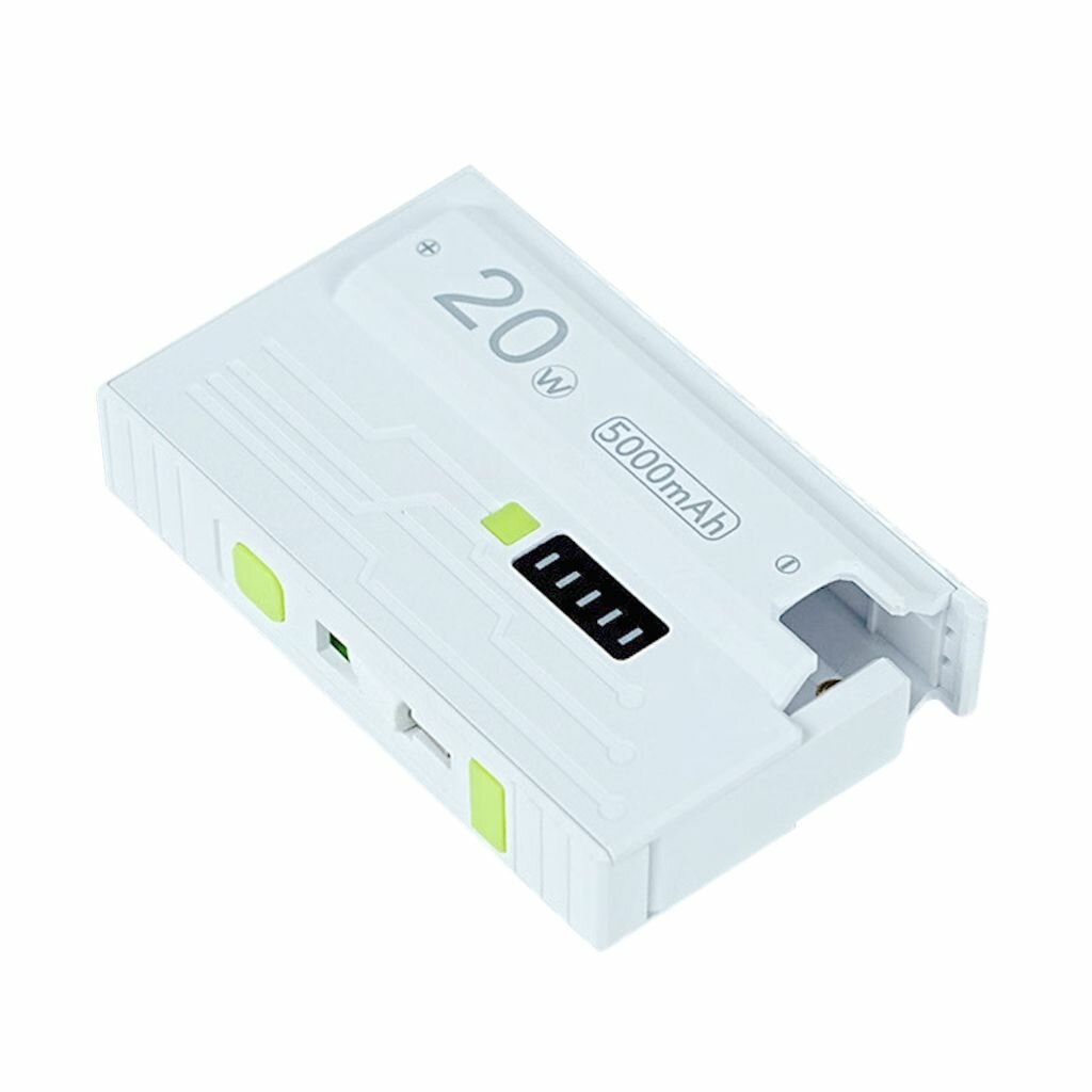 Сменная батарея типа C, мобильный источник питания, гнездо в корпусе, самоудаляющийся штекер-серый