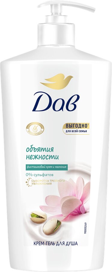 Крем-гель для душа ДАВ Фисташковый крем и магнолия, 610мл