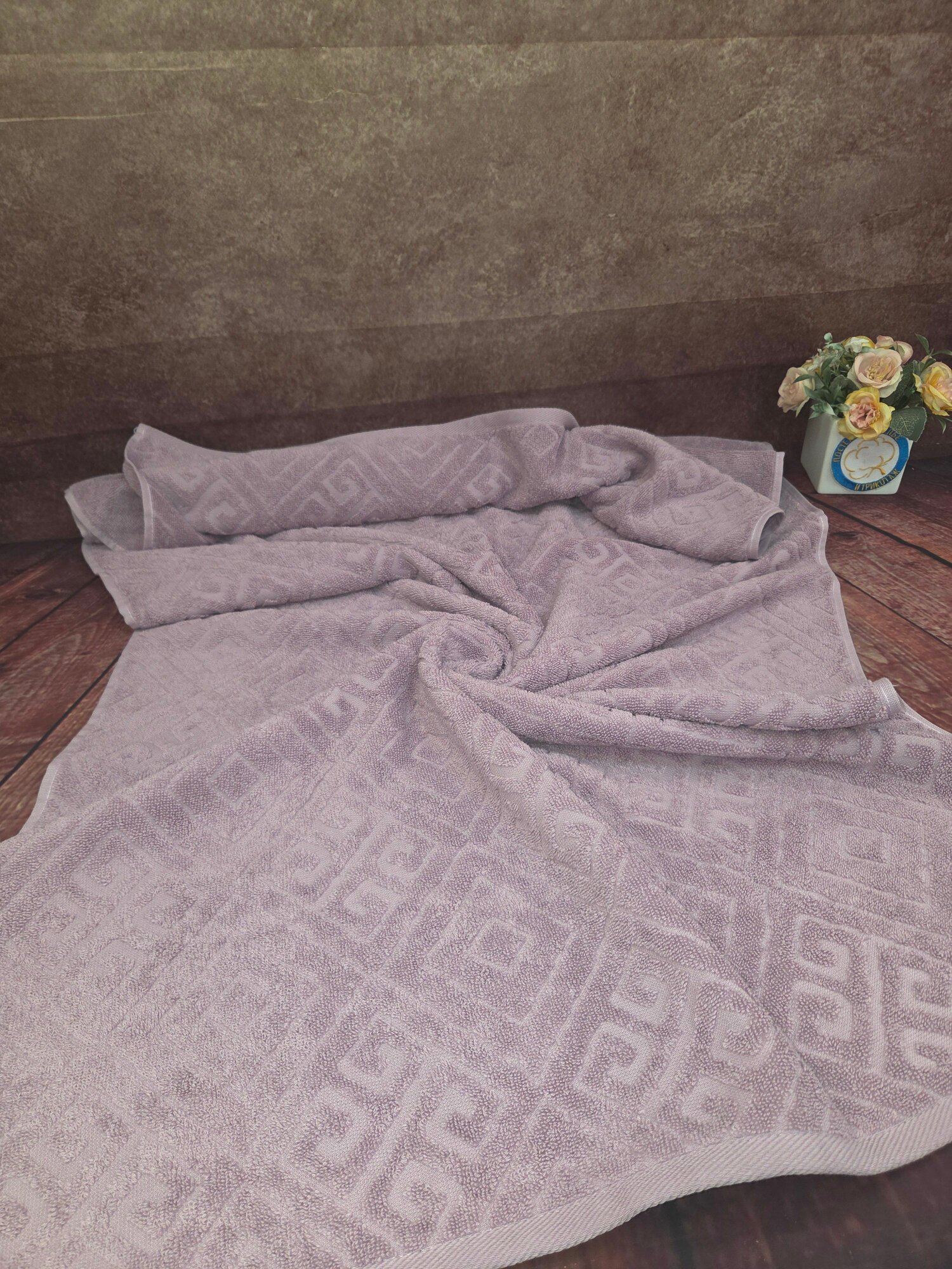 Полотенце Cleanelly "Portico", банное, 460г/м², 70x130 см, хлопок, розовое