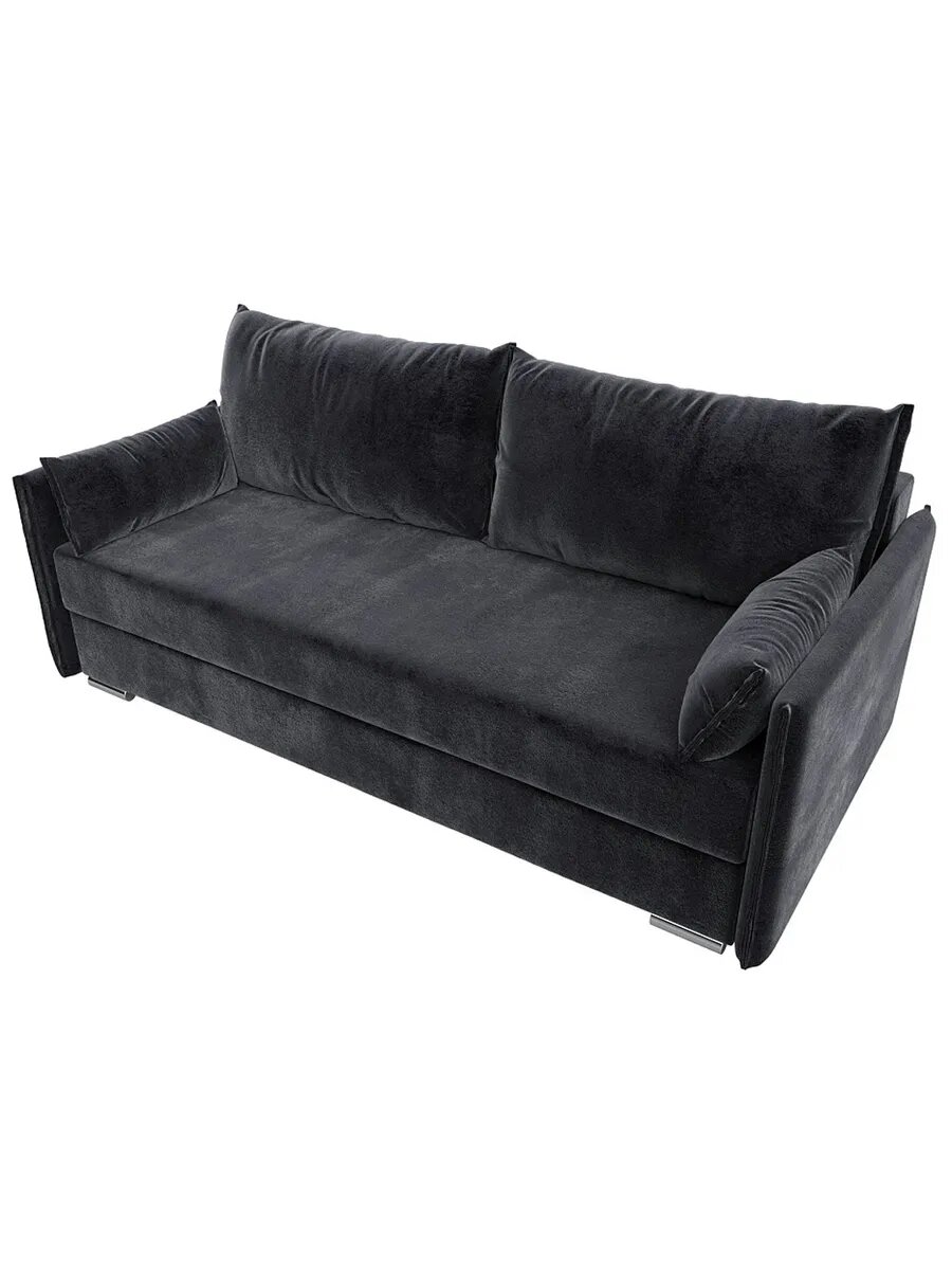 Диван прямой Соломон, 204x106x91 см, с ящиком для белья, велюр