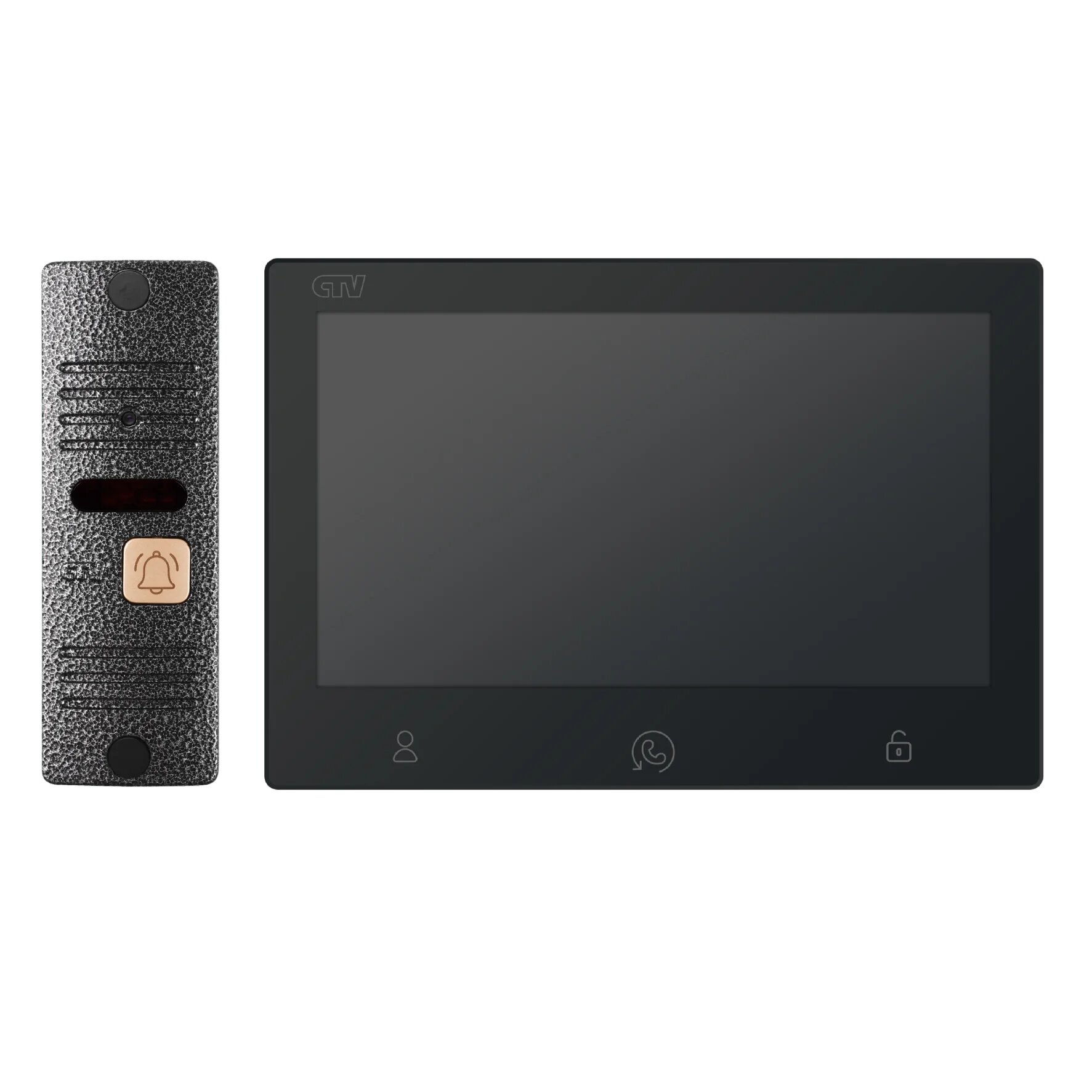 CTV-DP3713 Astra Plus (черный+серебро) Комплект видеодомофона