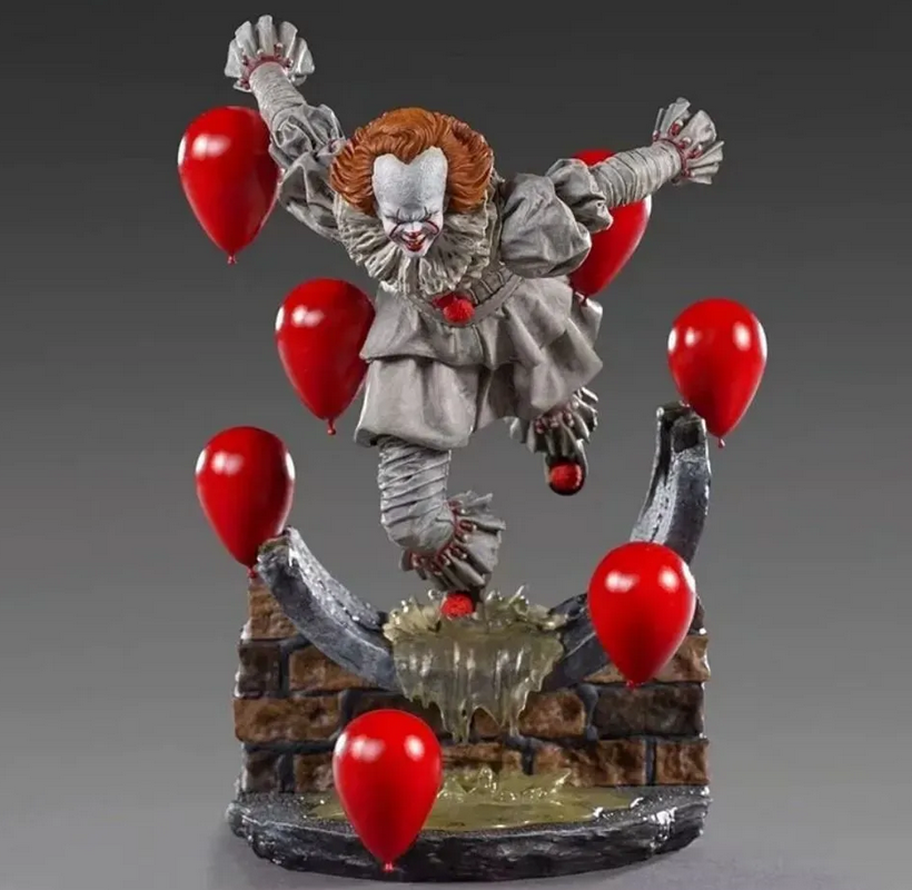 Iron Studios Пеннивайз из фильма Оно: Коллекционная фигурка 21 см (лимитированная серия, подарок для фанатов ужасов)
