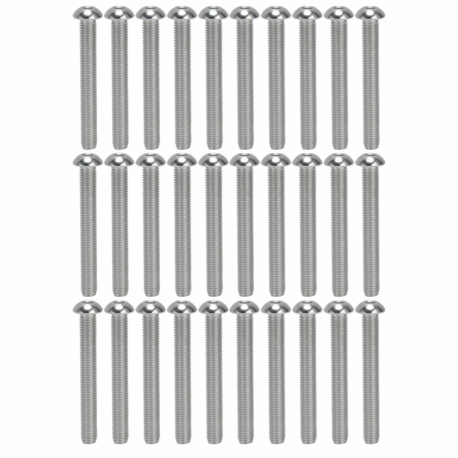 30шт шестнадцатеричная кнопка для головки винты A2 из нержавеющей стали M10x1.5.