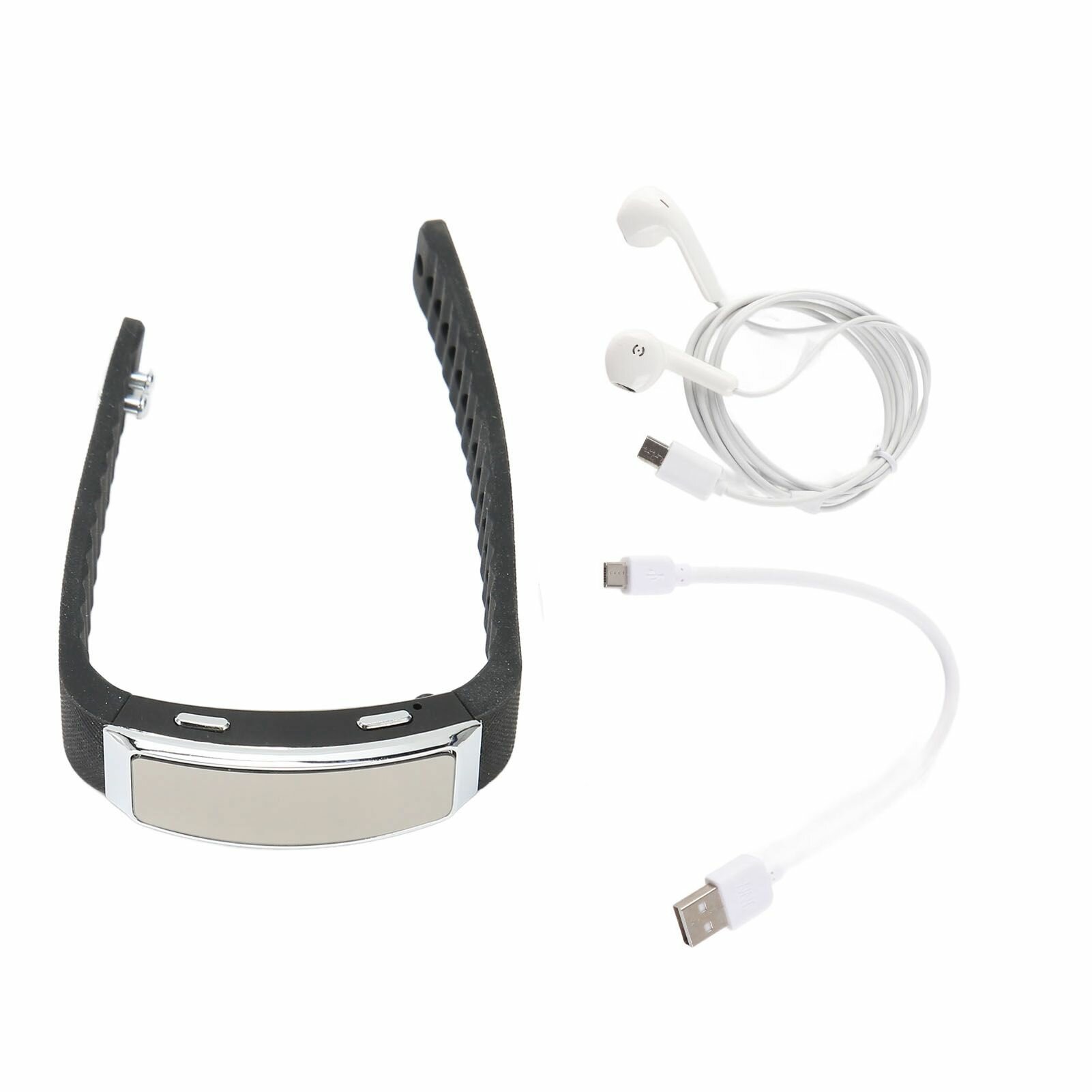 Часы-диктофон черные, 16 ГБ, перезаряжаемый