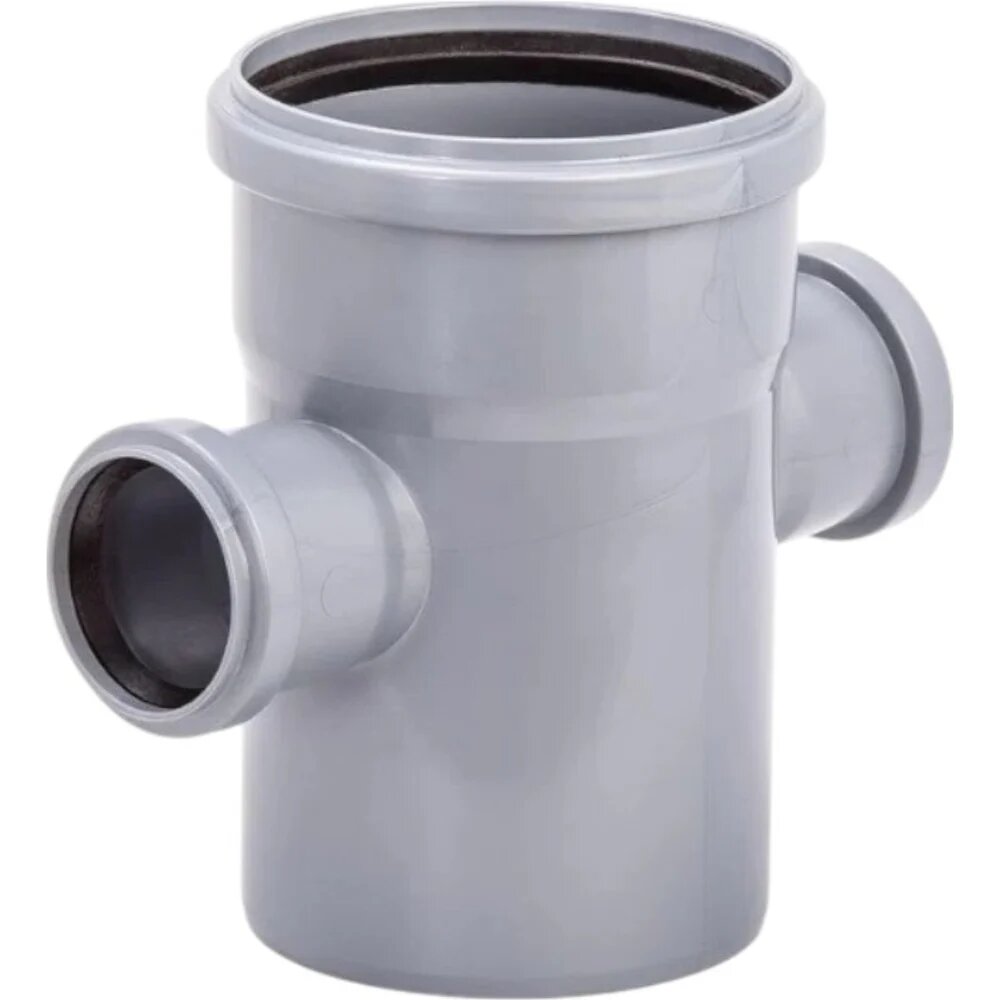 Крестовина РемоКолор наружная канализация, рыжая, 45 градусов, 110 мм 145-769, серая