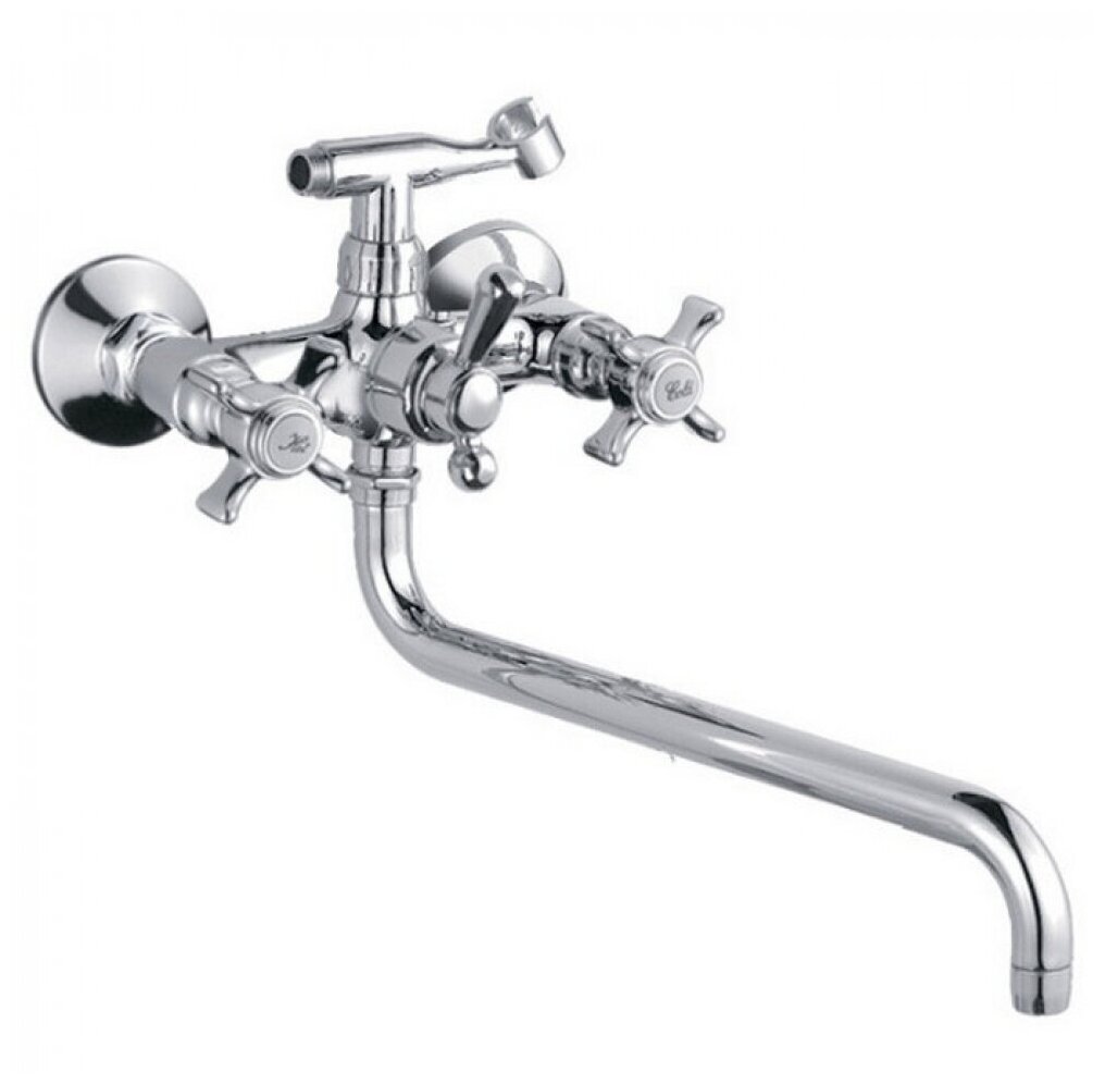 Смеситель для ванны Ledeme L2611-2, поворотный излив, аэратор, хром