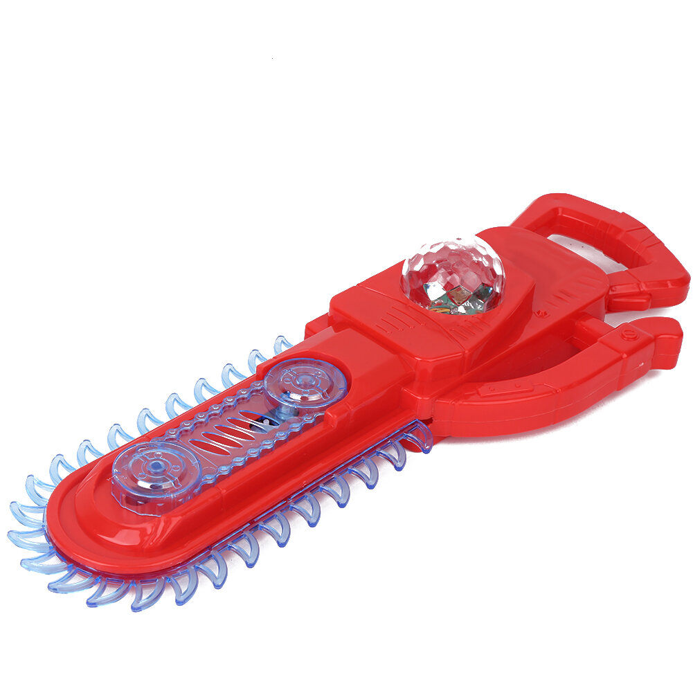 Электрическая игрушечная цепная пила с эффектами света и звука, красная, для ролевых игр и имитации работы цепной пилы