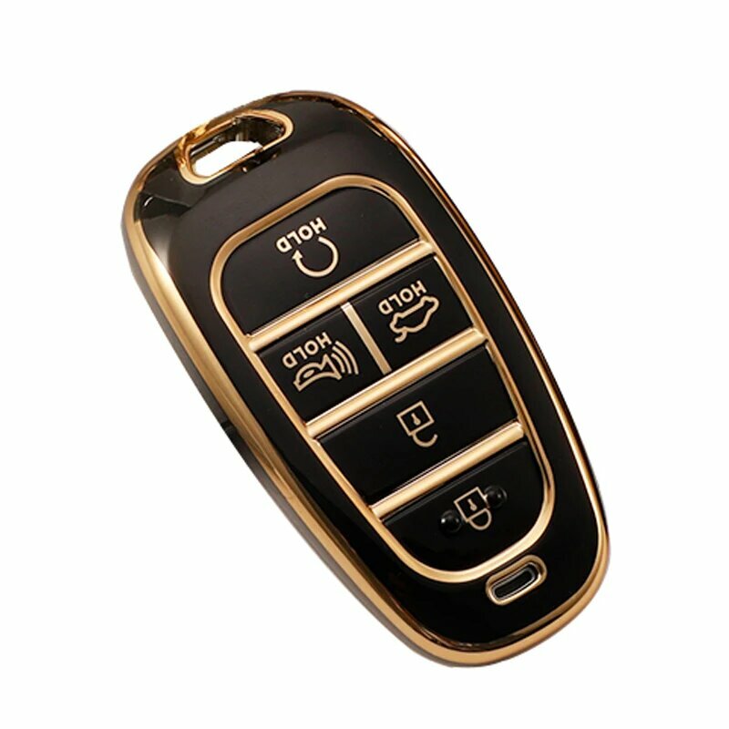 4 5 7 кнопок автомобильный брелок для ключей чехол для Hyundai Sonata Nexo DN8 5 button black cover