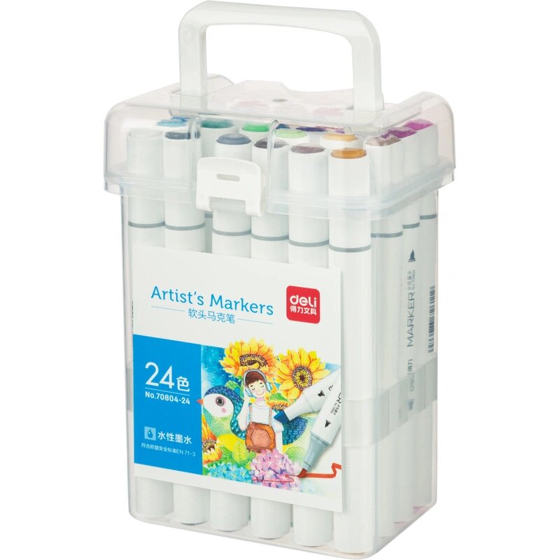 Набор маркеров для скетчинга Deli 24цв. двухстор, 70804-24