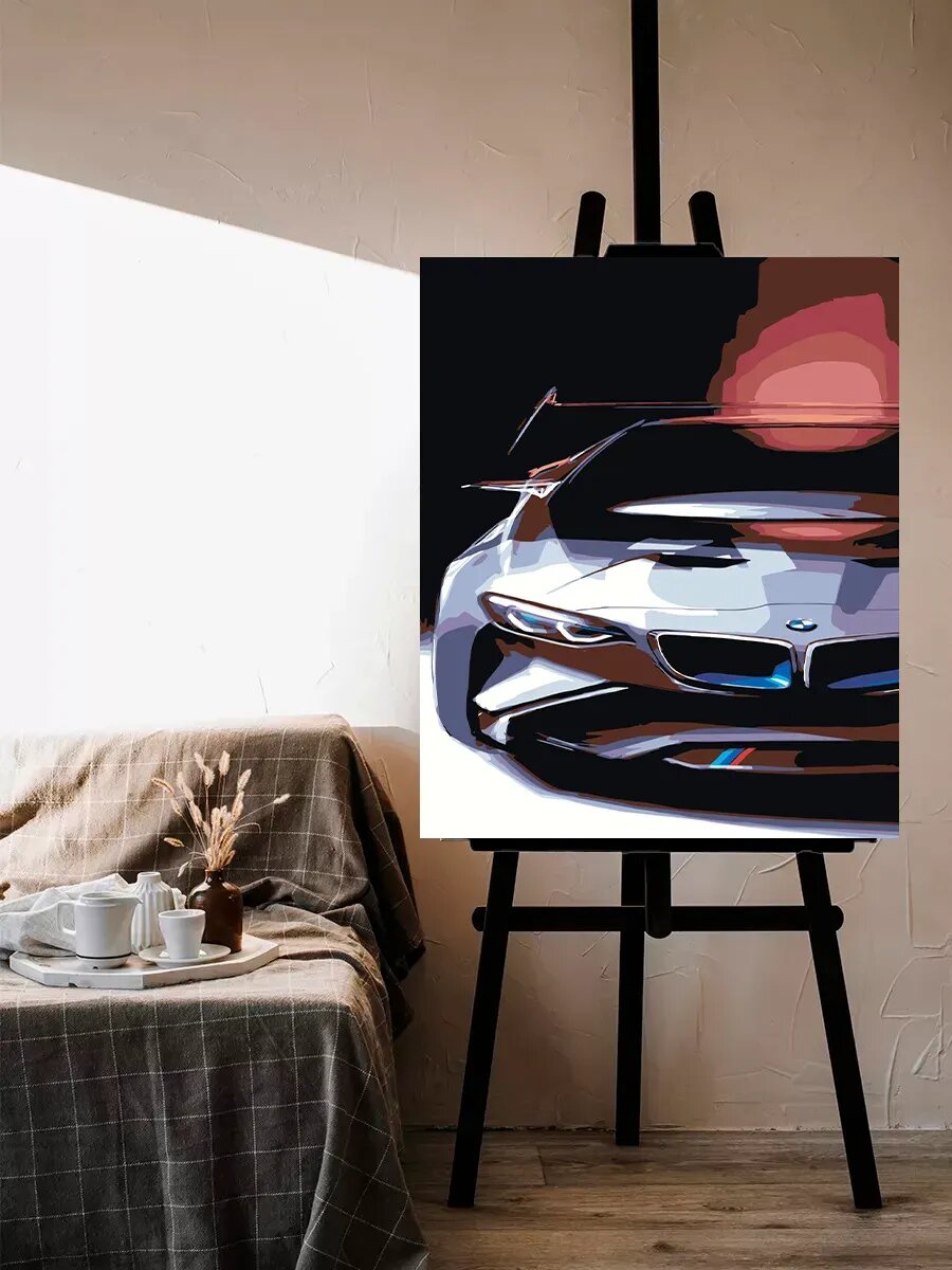 Картина по номерам bmw i8 Машина БМВ спорткар