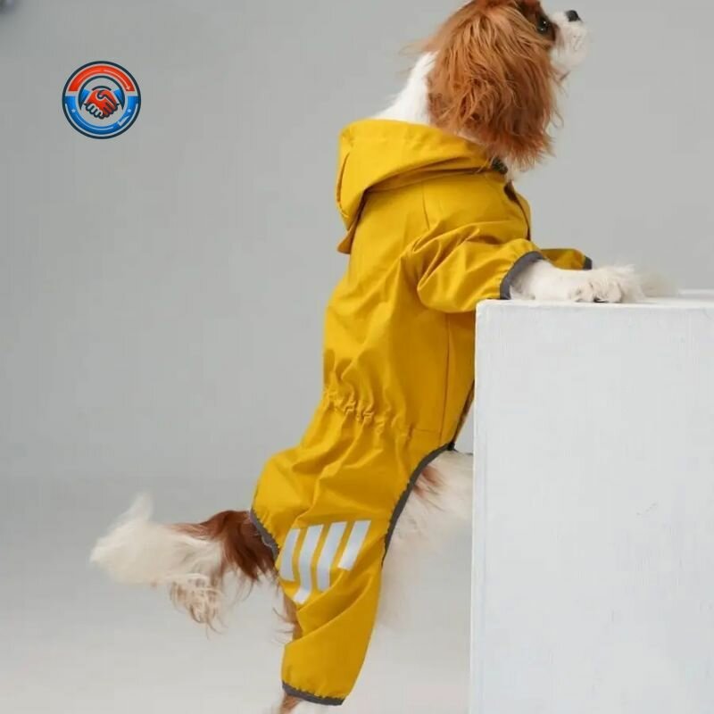 Жёлтый демисезонный комбинезон для маленьких собак, кнопки и пояс, плащ-куртка для йорка, чихуахуа, мопса, болонки, лето-осень, удобная одежда для щенков и взрослых