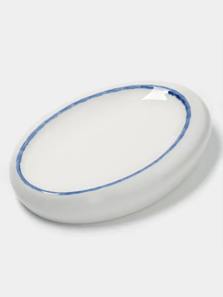 Тарелка сервировочная 20×14×3 см Blue Lagoon фарфоровая