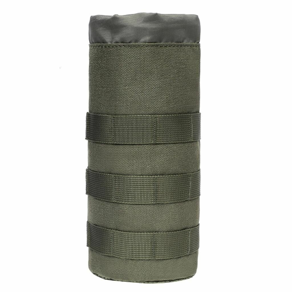 Фляга спортивная, сумка для бутылки с водой molle держателем стакана воды-армейский зеленый