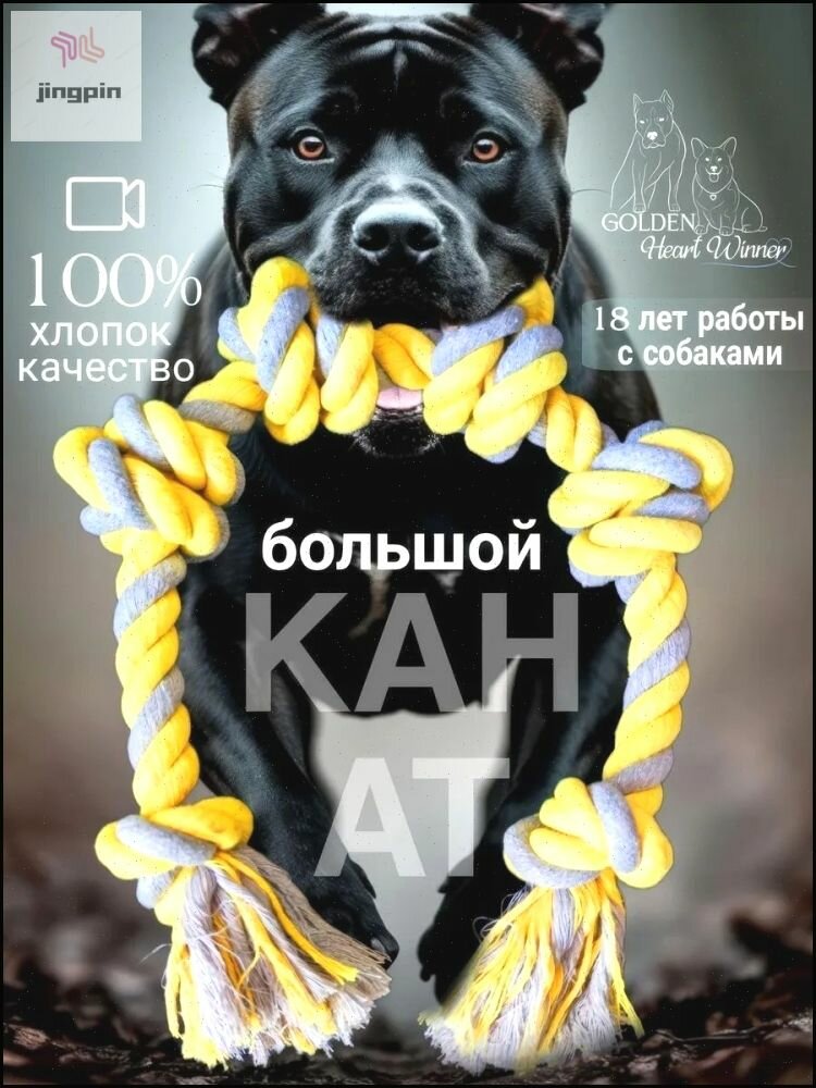 Игрушка канат для собак крупных пород 60 см