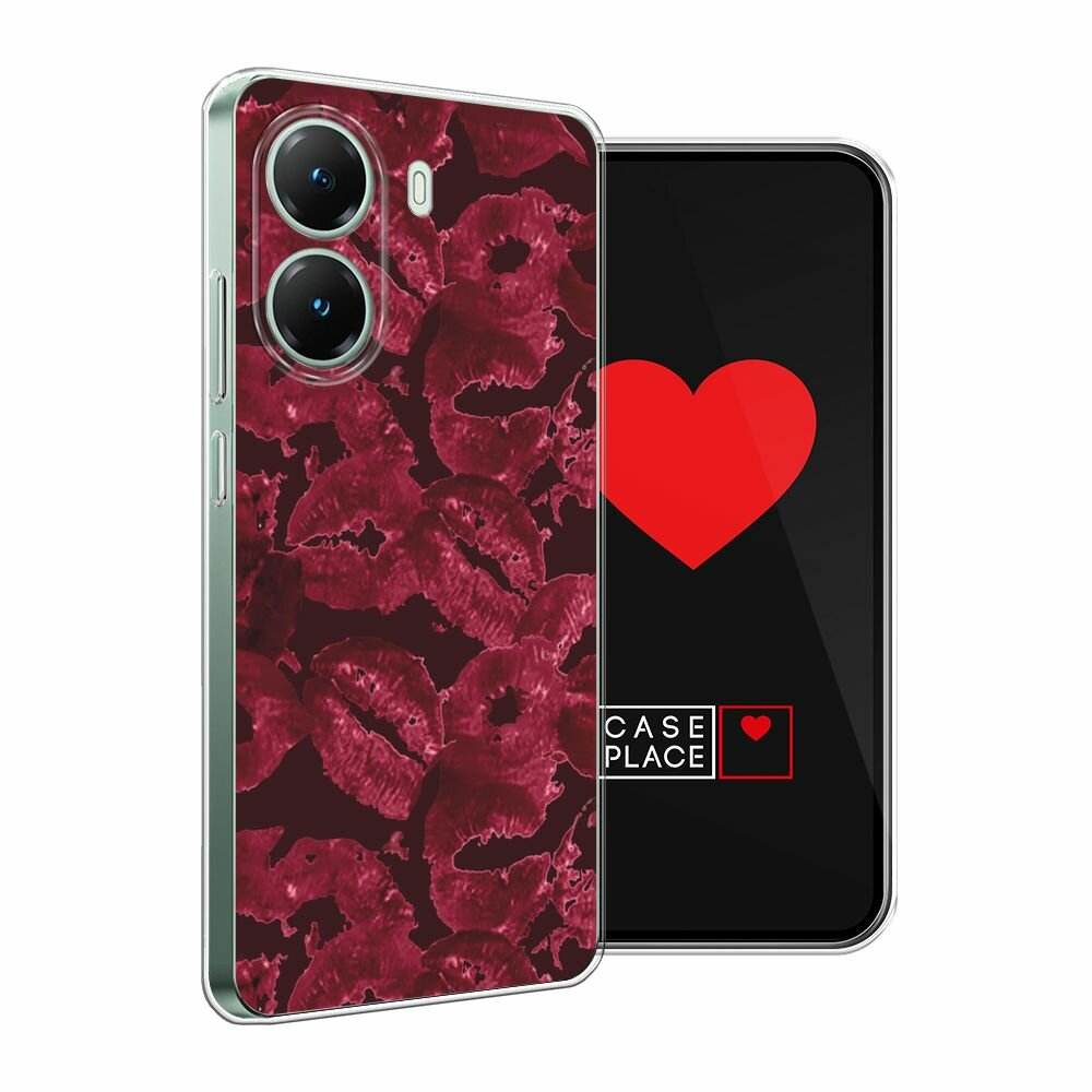 Чехол на Poco X7 Pro / Поко X7 Про с принтом Помада паттерн 1 — фото 1