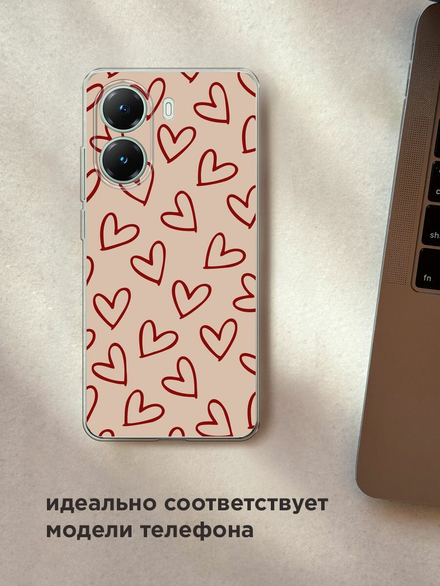Чехол на Poco X7 Pro / Поко X7 Про с принтом "Little hearts doodles 1 - 14 февраля" — фото 1