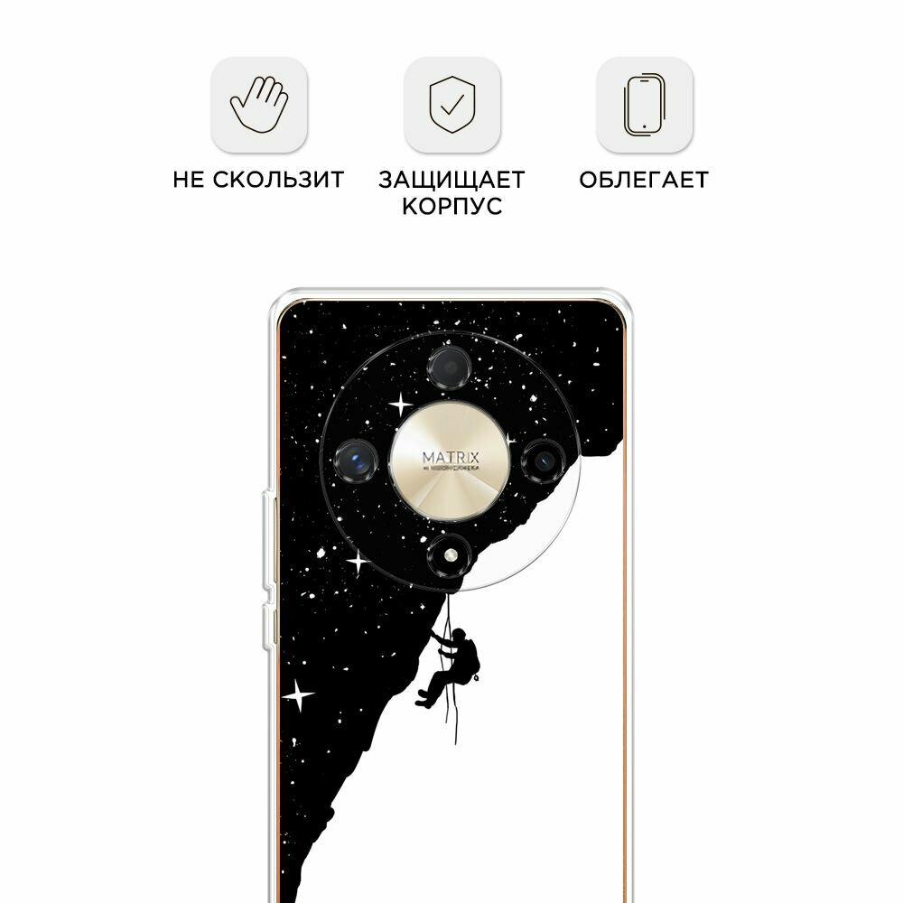Чехол на Honor X9b / Хонор X9B с принтом "Космический альпинист" — фото 1