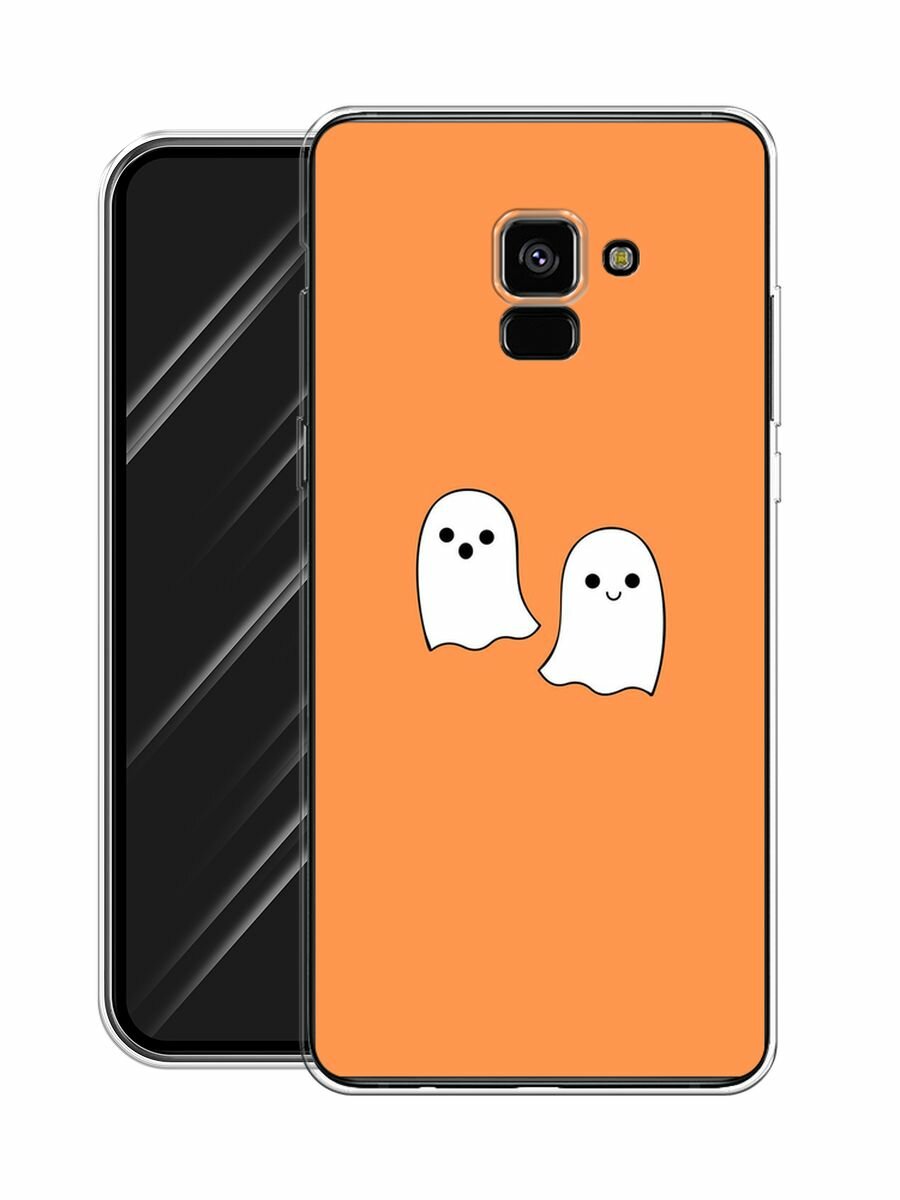 Чехол на Samsung Galaxy A8 + / Самсунг Галакси А8 Плюс 2018 с принтом Cute ghosts — фото 1