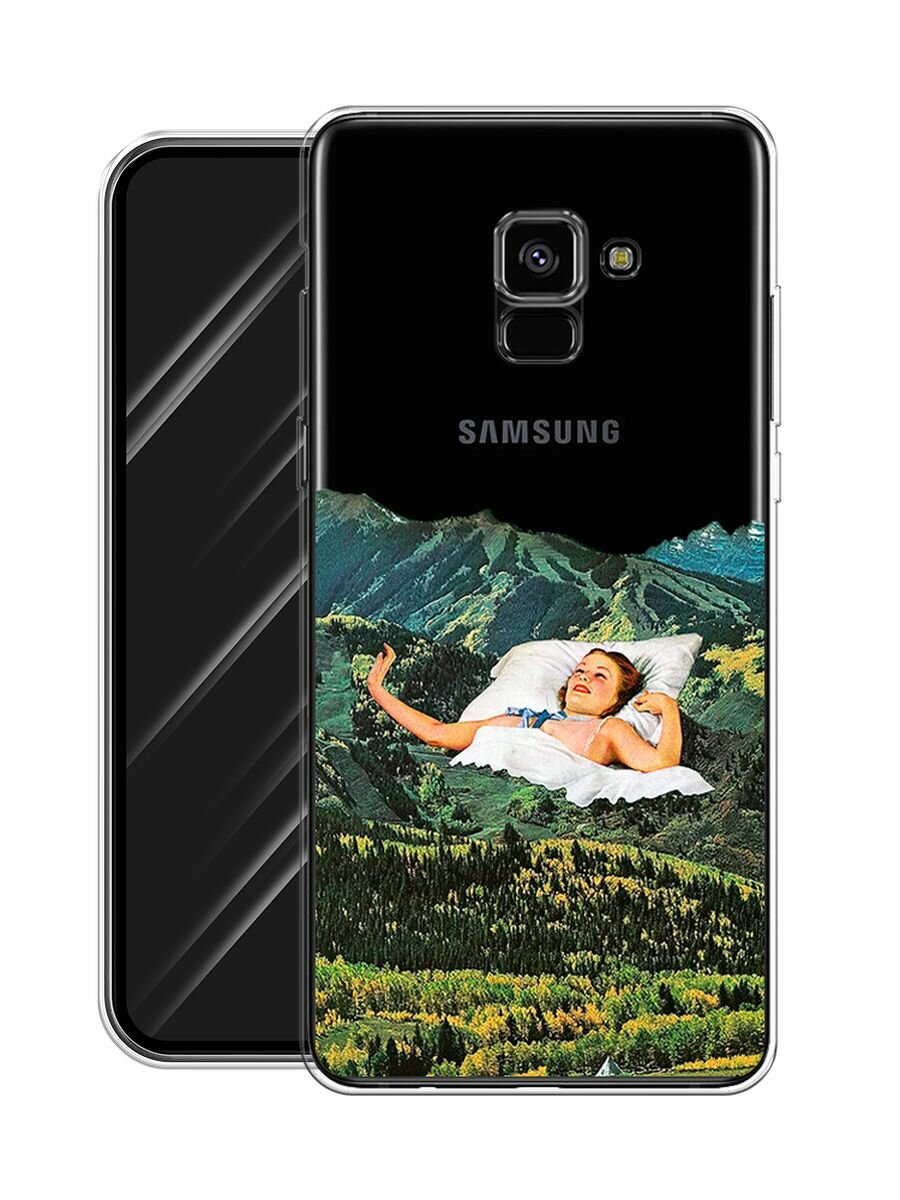 Чехол на Samsung Galaxy A8 + / Самсунг Галакси А8 Плюс 2018 с принтом Good morning, my darling, прозрачный — фото 1
