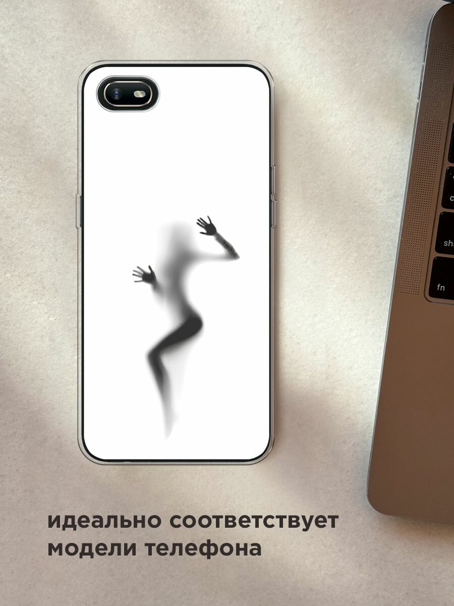 Силиконовый чехол на Oppo A1k / Оппо А1к с принтом "Девушка в душе" — фото 1