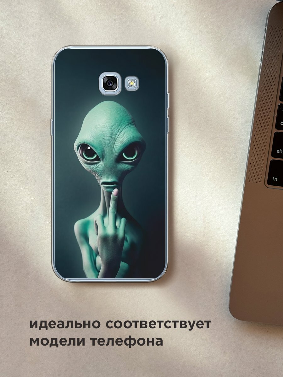Чехол на Samsung Galaxy A5 2017 / Самсунг Галакси А5 2017 с принтом "Жест пришельца" — фото 1