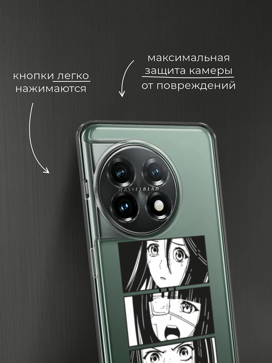 Чехол на OnePlus 11 / Ван Плас 11 с принтом "Tokyo girls", прозрачный — фото 1