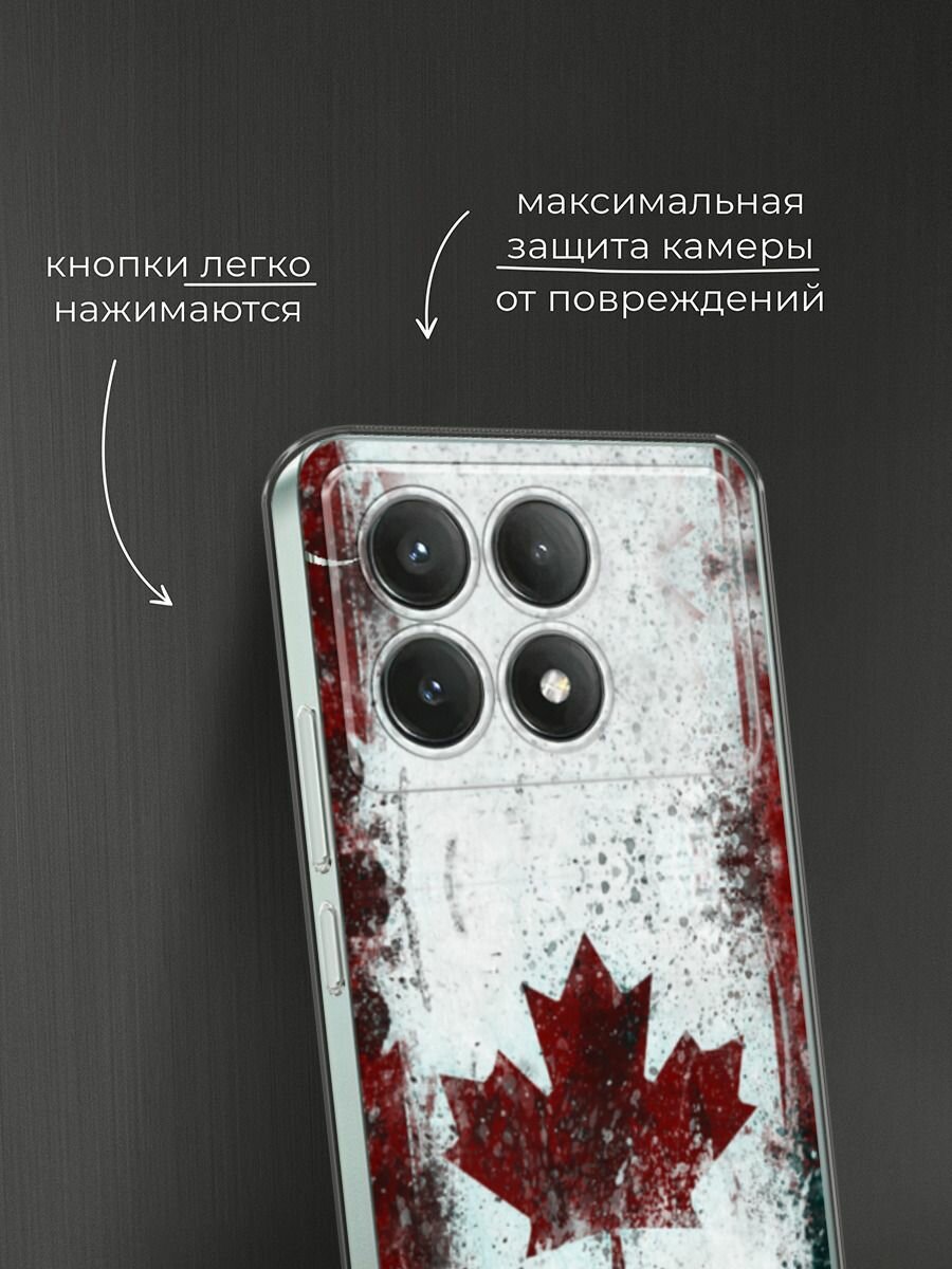 Чехол на Xiaomi Poco X6 PRO 5G / Поко X6 Про 5G с принтом "Канада" — фото 1