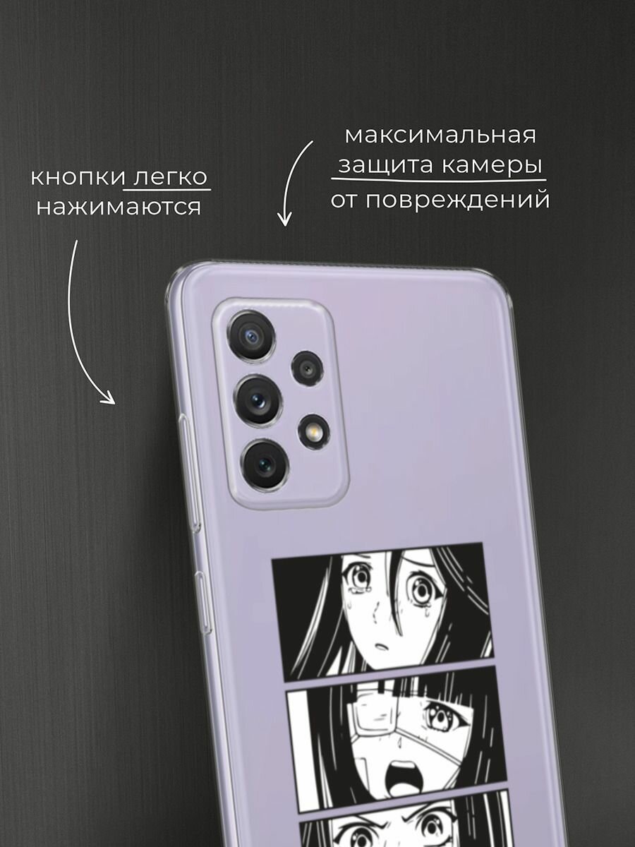 Чехол на Samsung Galaxy A73 / Самсунг Галакси А73 с принтом "Tokyo girls", прозрачный — фото 1