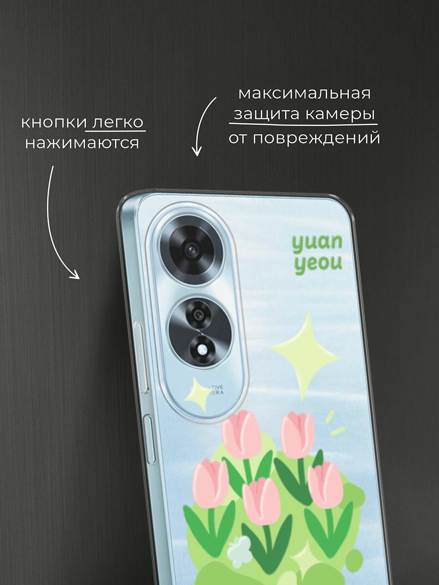 Силиконовый чехол на Oppo A60 / Оппо А60 с принтом "Protect nature" — фото 1