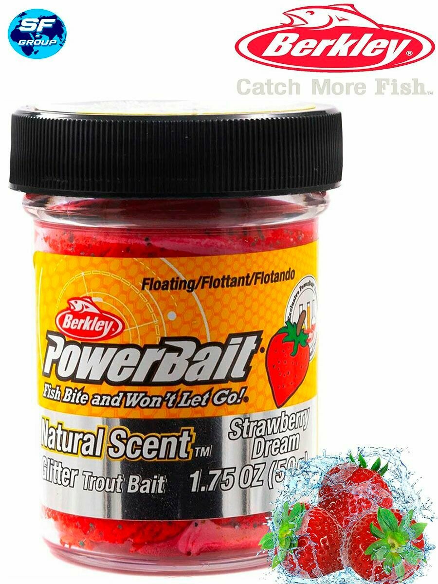 Паста Berkley PowerBait Natural Scent Trout Bait Strawberry Dream 50g