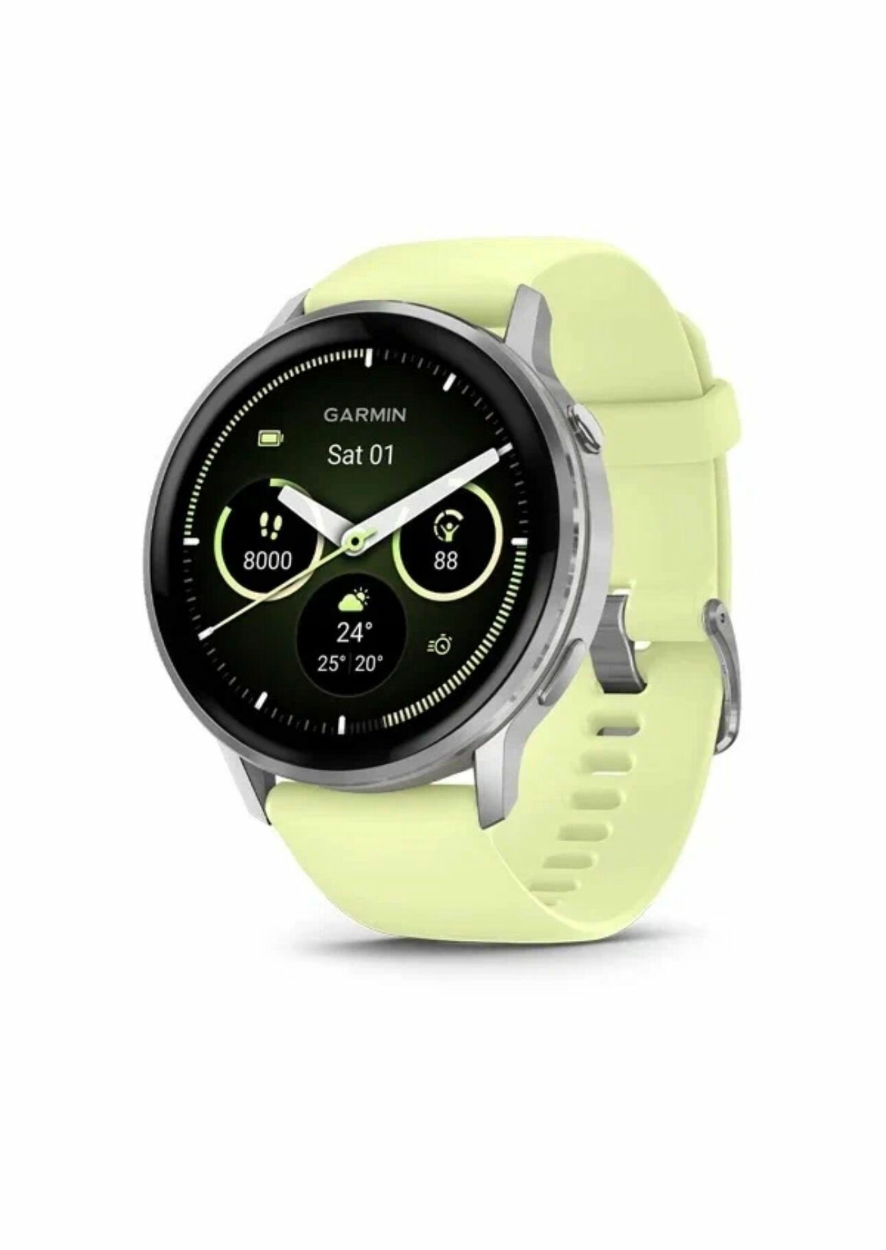 Garmin Venu 4 Silver with Citron с мониторингом сна, фитнес-тренировками и бегом, 45mm, Желтый