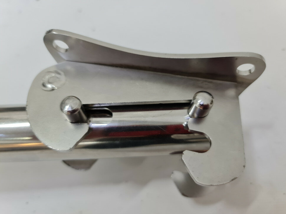 Транцевая площадка "Колесец" арт.331А, нержавеющая сталь, для лодок НДНД с фиксацией сверху