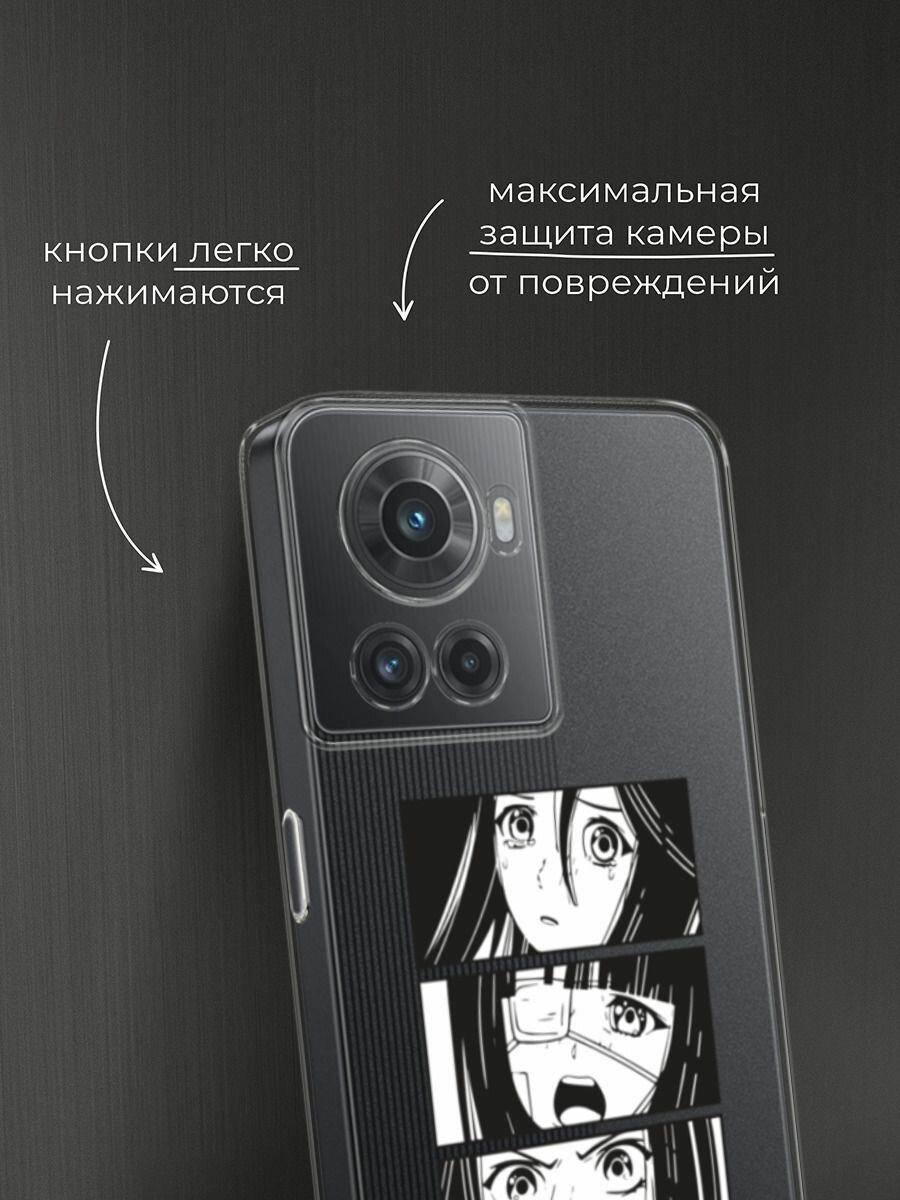 Чехол на OnePlus 10R/Ace / Ван Плас 10R/Ace с принтом "Tokyo girls", прозрачный — фото 1